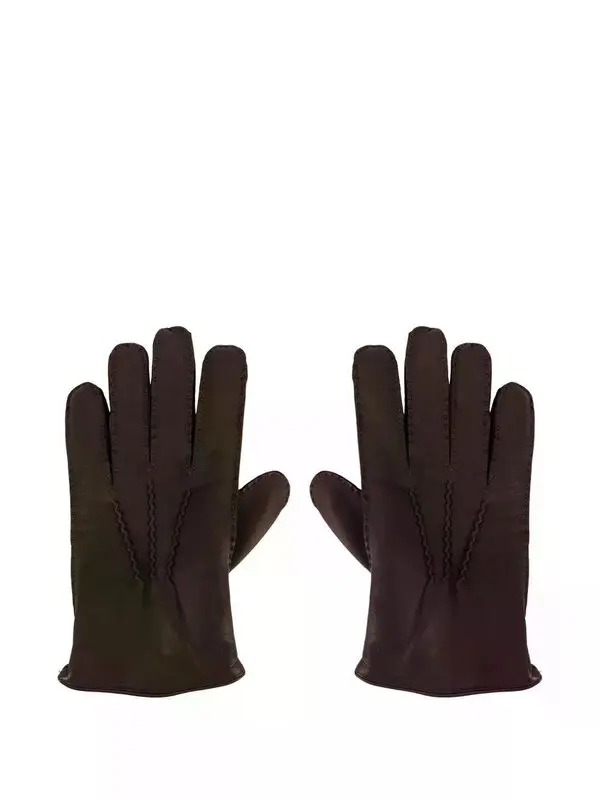 ORTIGNI Stitched Gloves - Brown