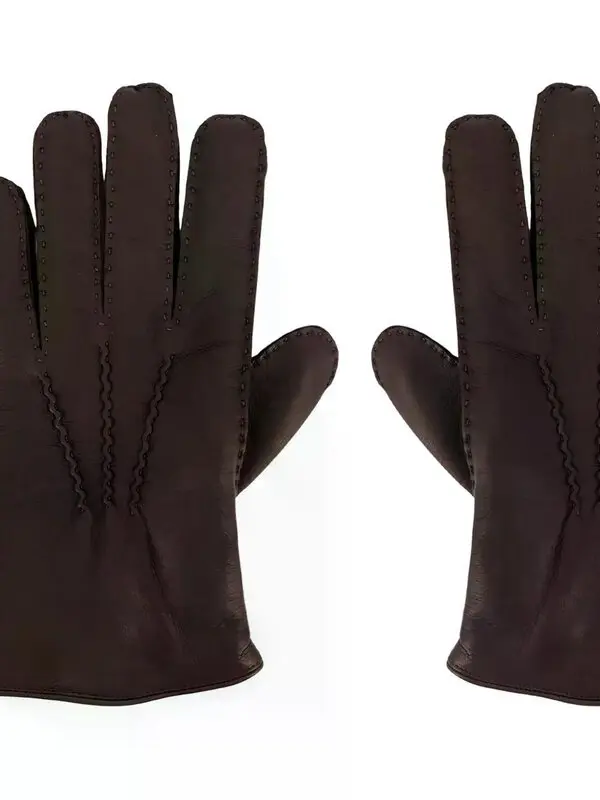 ORTIGNI Stitched Gloves - Brown