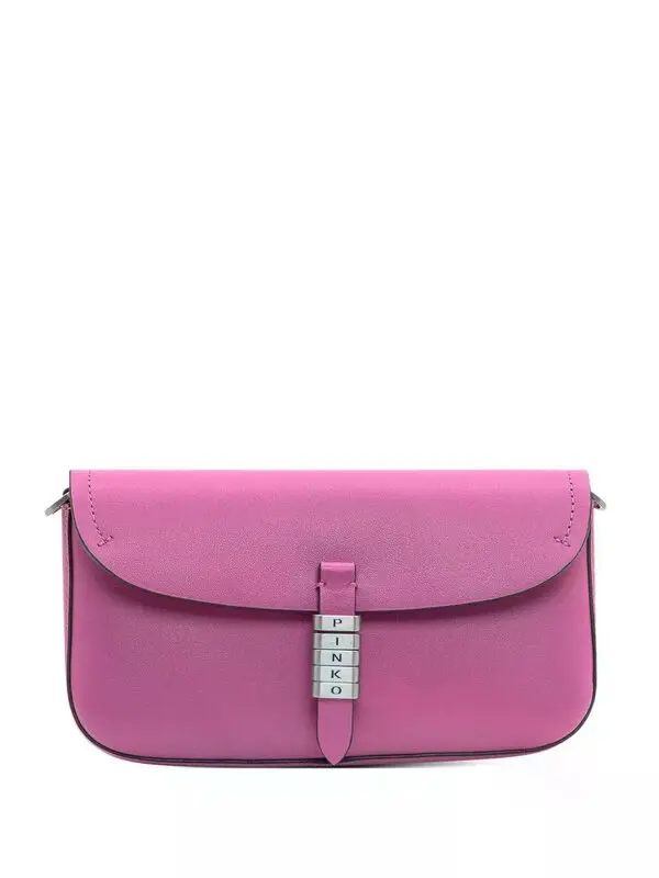 Pinko Letter Detail Saddle Crossbody Bag