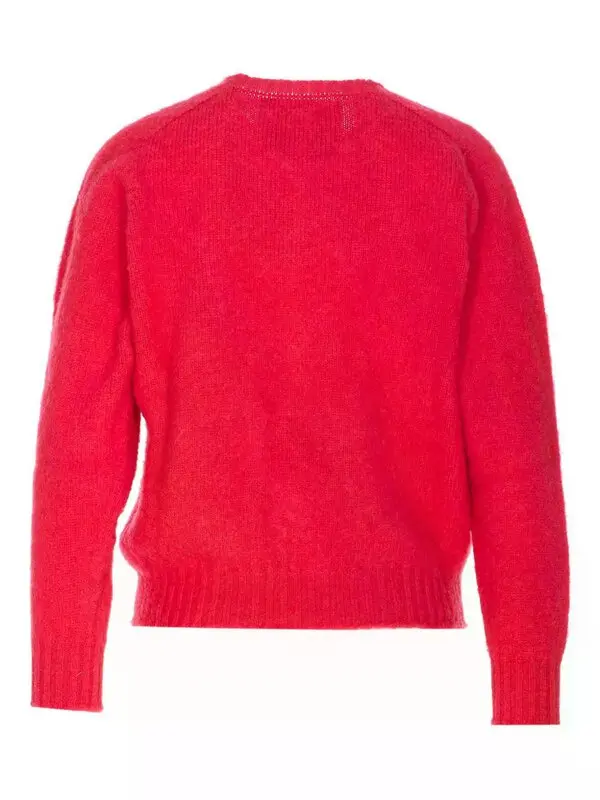 Howlin' Haggy Striped Bear Sweater - Red