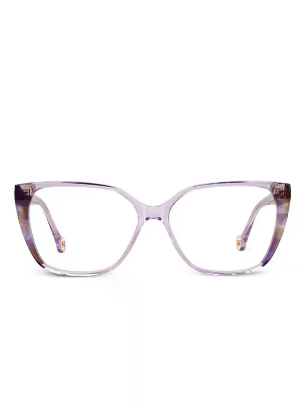 Carolina Herrera Cat-eye Patterned-frame Glasses - Purple