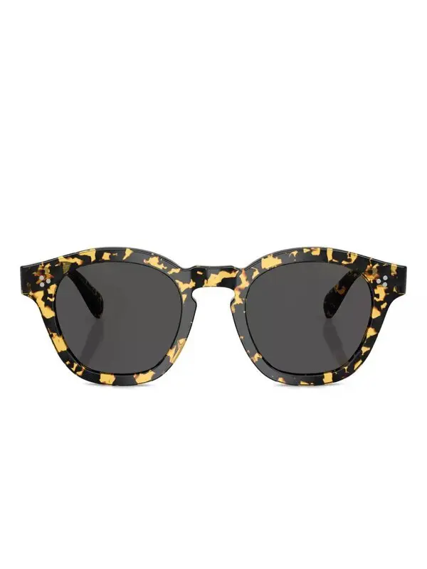 Oliver Spencer Round-frame Sunglasses - Black