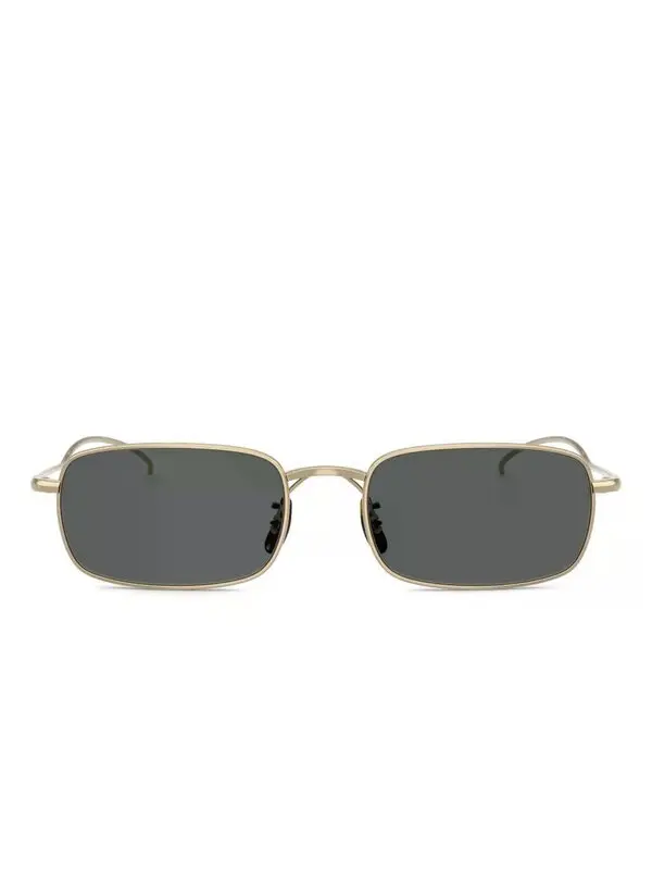 Oliver Spencer Rectangle-frame Sunglasses - Gold