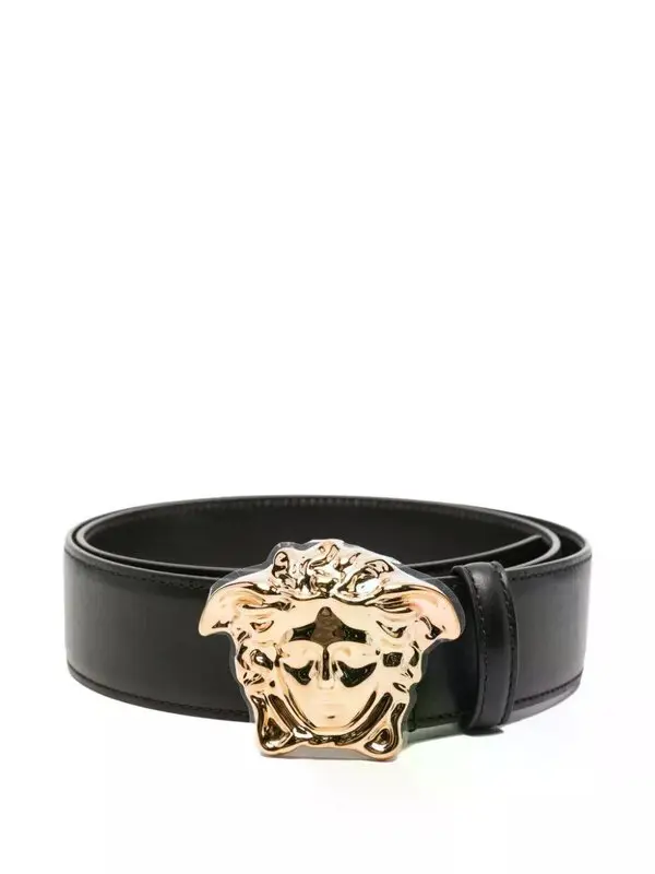 Versace Medusa Head-buckle Belt - Black