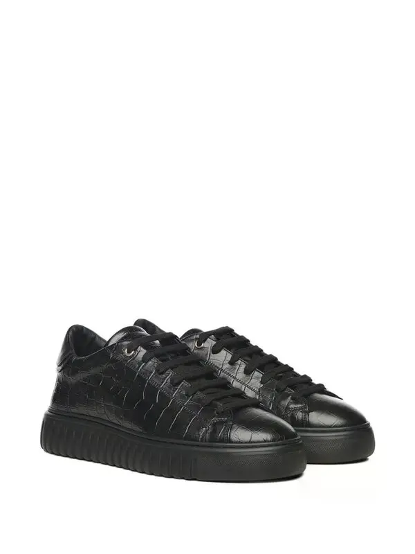 GIULIANO GALIANO Crocodile-effect Leather Sneakers