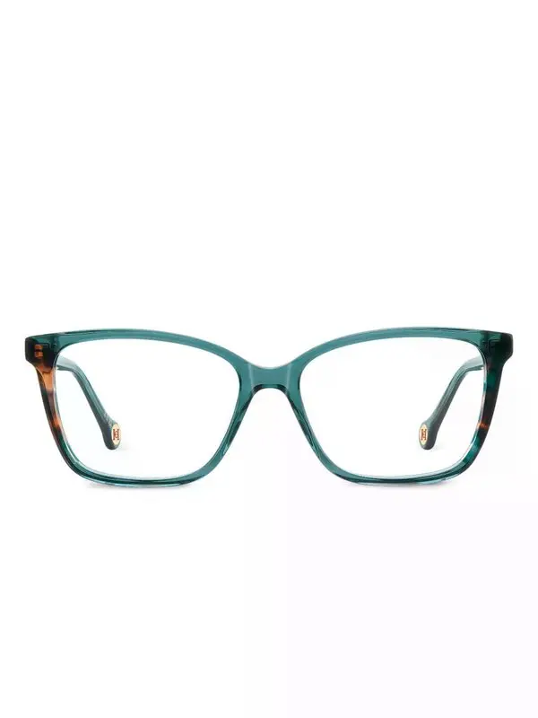 Carolina Herrera Square-frame Logo-detail Glasses - Blue