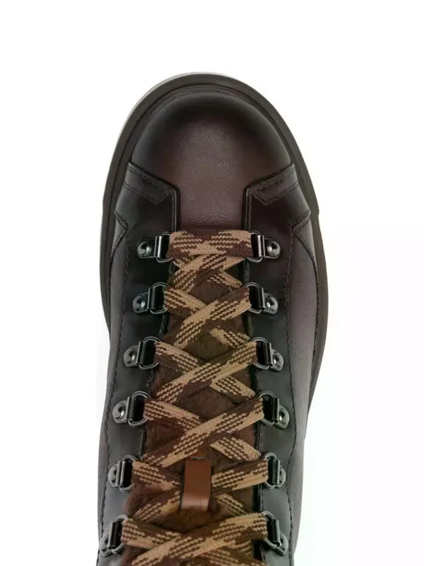 Santoni Fur-trim Desert Boots
