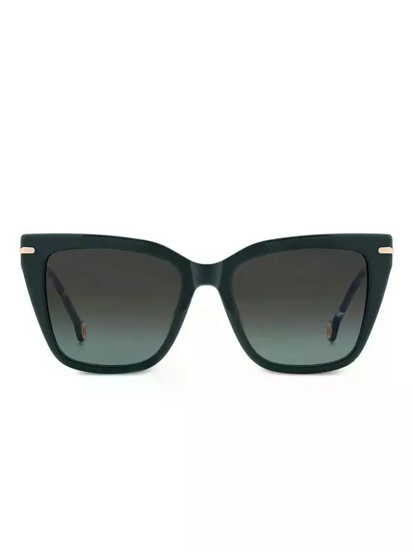 Carolina Herrera Square-frame Sunglasses With Patterned Arms - Blue