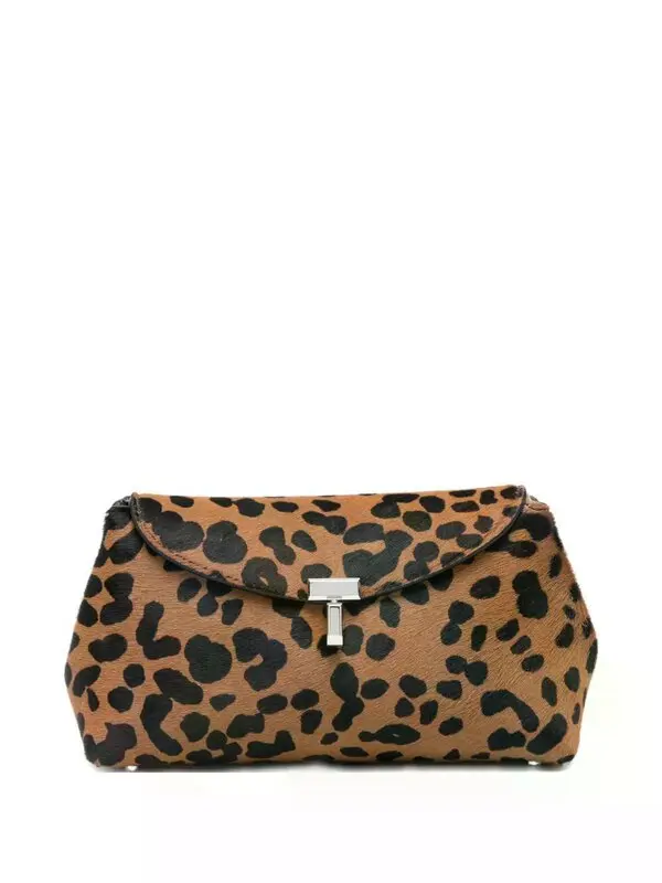 TOTEME Leopard-print Foldover Clutch Bag