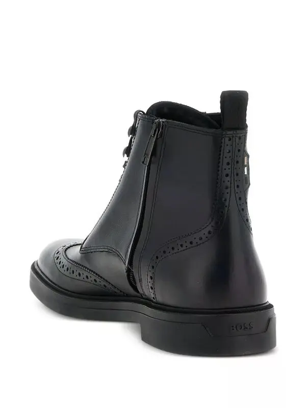 BOSS Leather Biker Boots