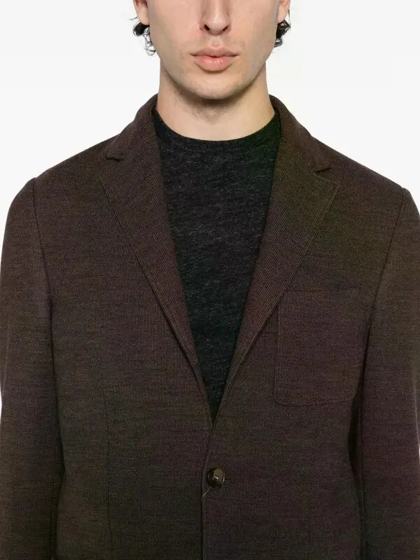 Canali Single-breasted Knitted Blazer