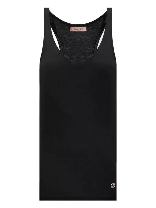 TWINSET Racer-back Logo Top