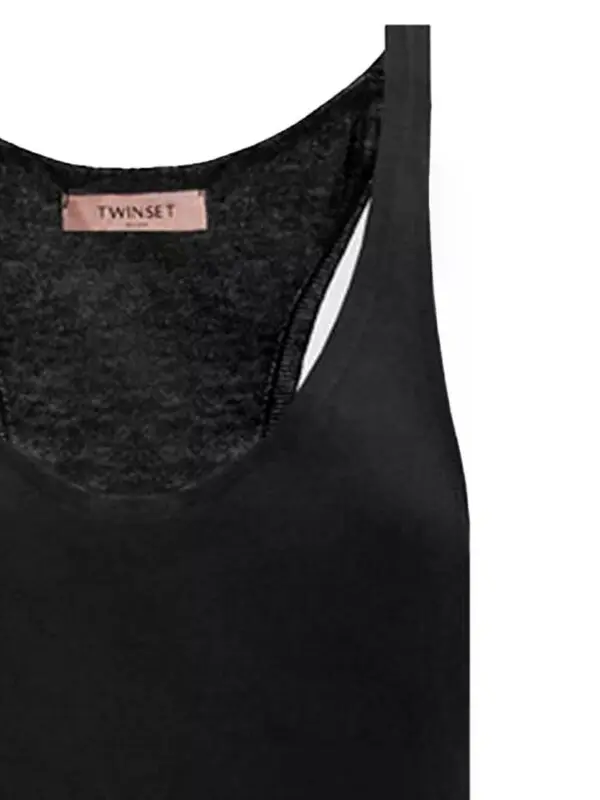 TWINSET Racer-back Logo Top