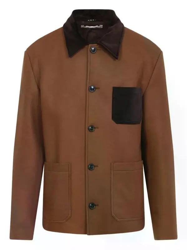 Marni Textured-collar Pocket Jacket