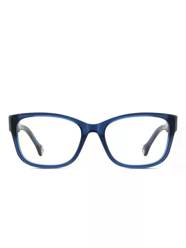 Carolina Herrera Square-frame Logo-detail Glasses - Blue
