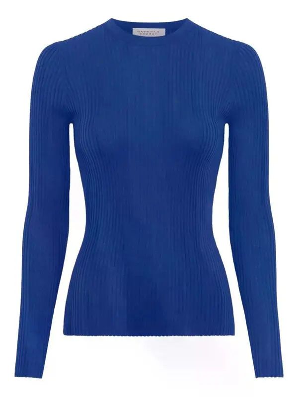 Gabriela Hearst Browning Ribbed-knit Sweater - Blue