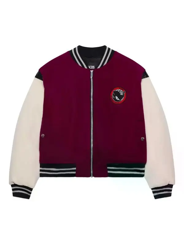 Gcds Patch-motif Bomber Jacket - Red