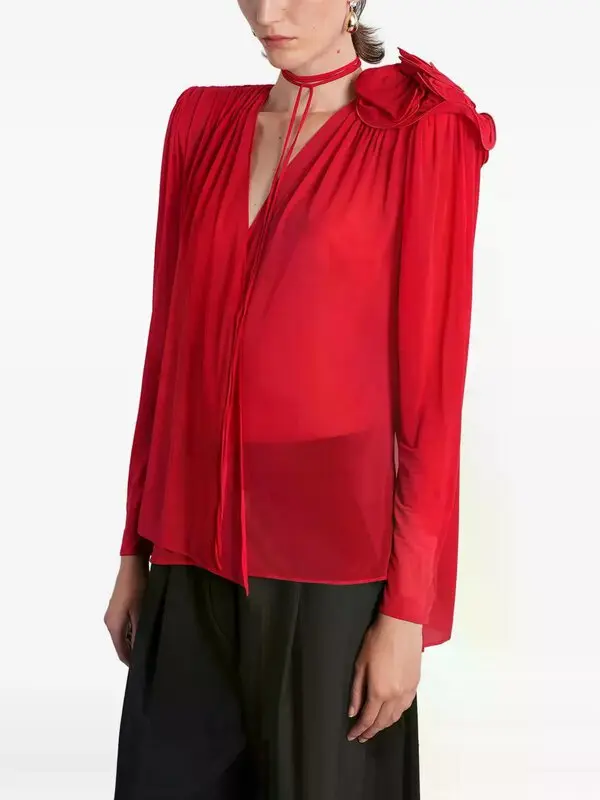 Magda Butrym Ruffled Tie Top