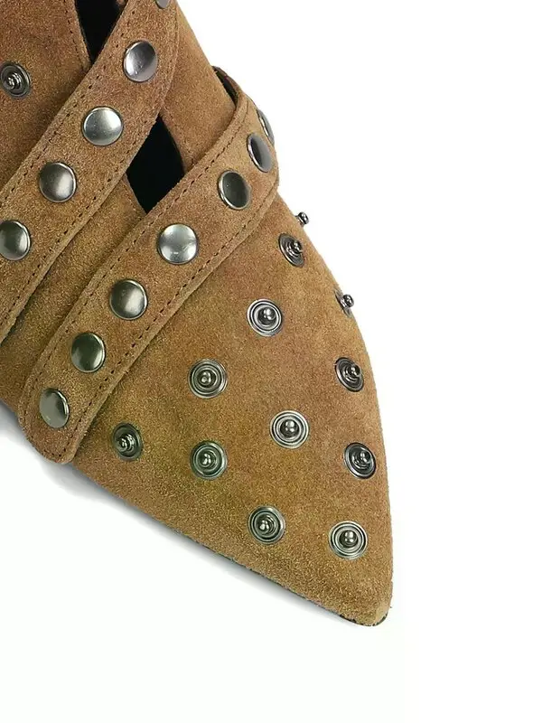 ALCHIMIA Studded Strap Kitten Heel Boots