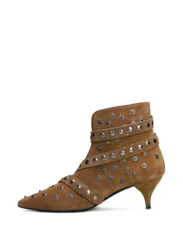 ALCHIMIA Studded Strap Kitten Heel Boots