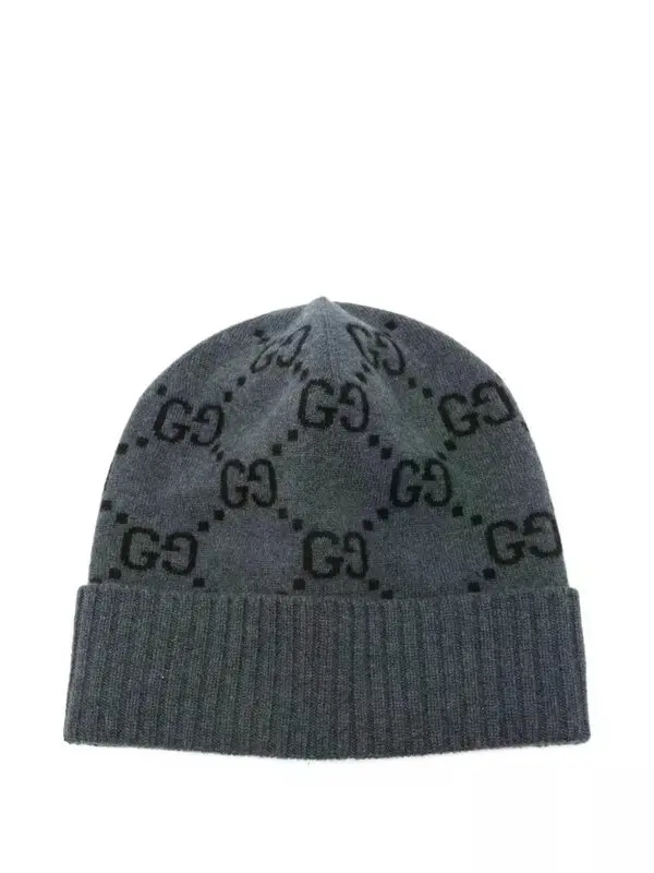 Gucci Gg Cashmere Hat - Grey