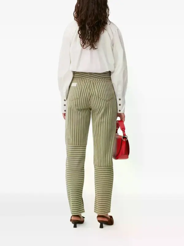GANNI Striped Panelled Jeans
