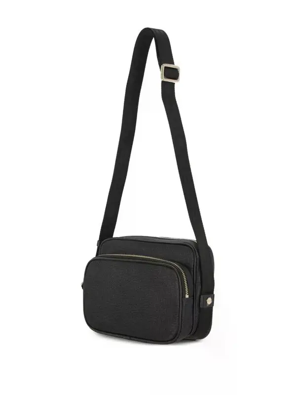 Borbonese Zip-top Leather Shoulder Bag