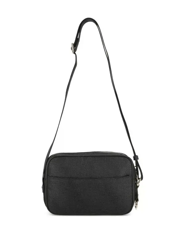 Borbonese Zip-top Leather Shoulder Bag