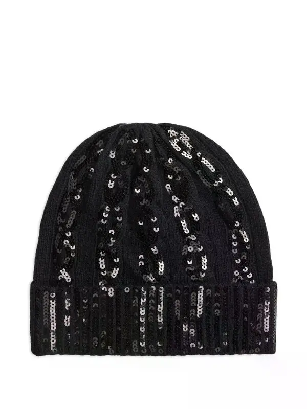 Polo Ralph Lauren Sequin-embellished Beanie - Black