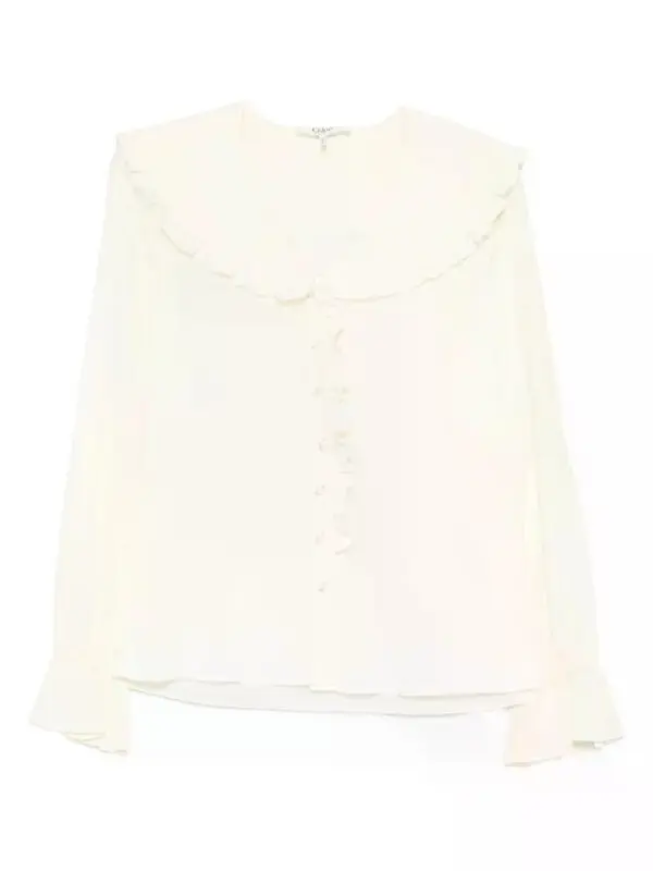 Chloé Ruffled-collar Blouse - Neutrals