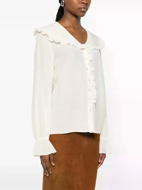Chloé Ruffled-collar Blouse - Neutrals