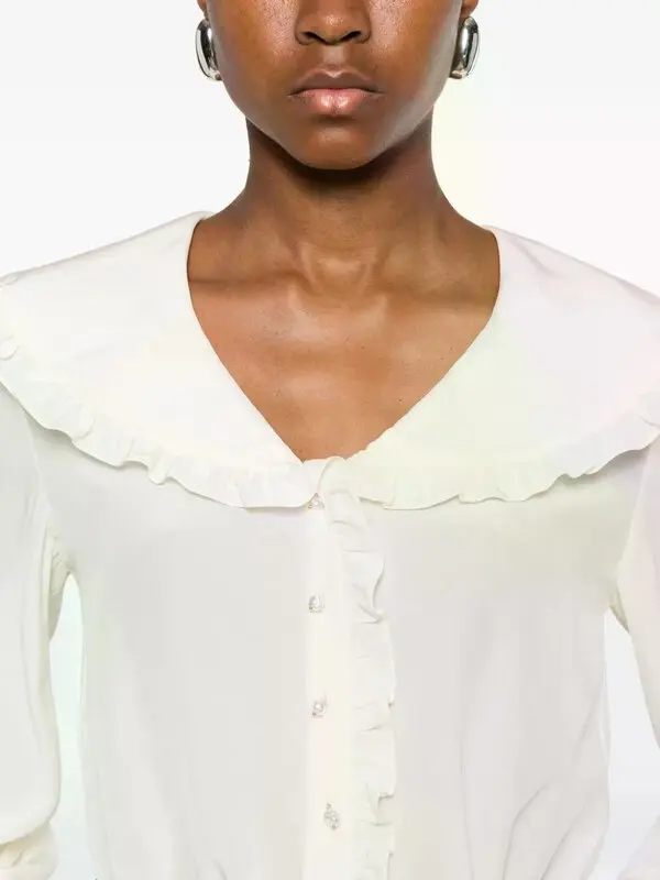 Chloé Ruffled-collar Blouse - Neutrals