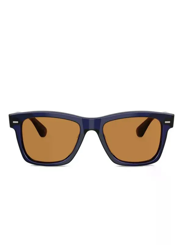 Oliver Spencer Square-frame Sunglasses - Blue
