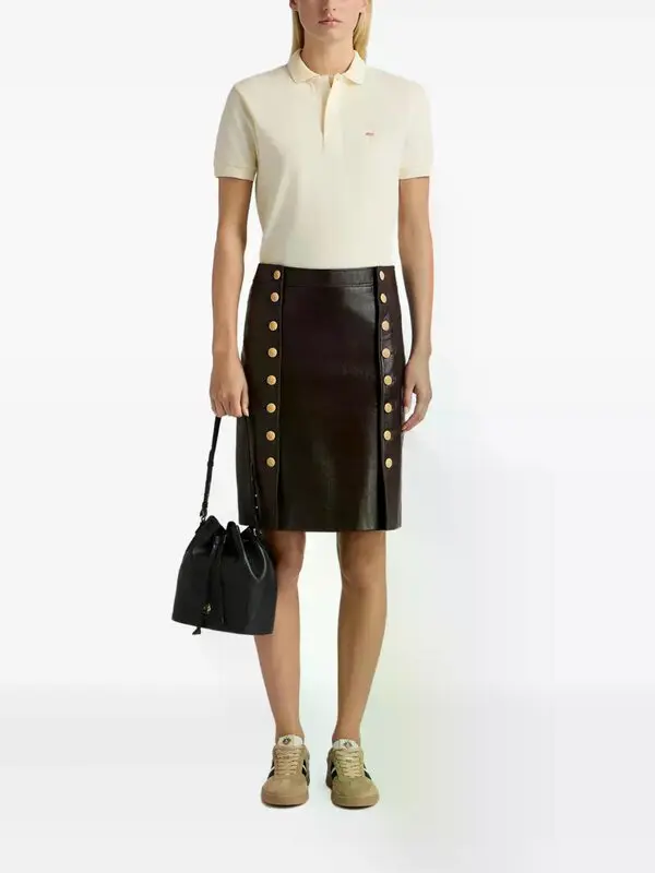 Bally Leather Mini Skirt