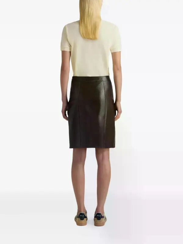 Bally Leather Mini Skirt