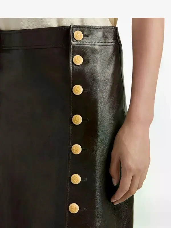 Bally Leather Mini Skirt