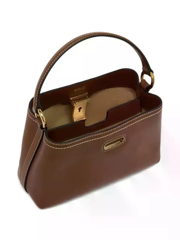 Bally Mini Lock Me Leather Tote