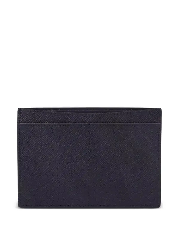 Smythson Panama-leather Passport Cover - Blue