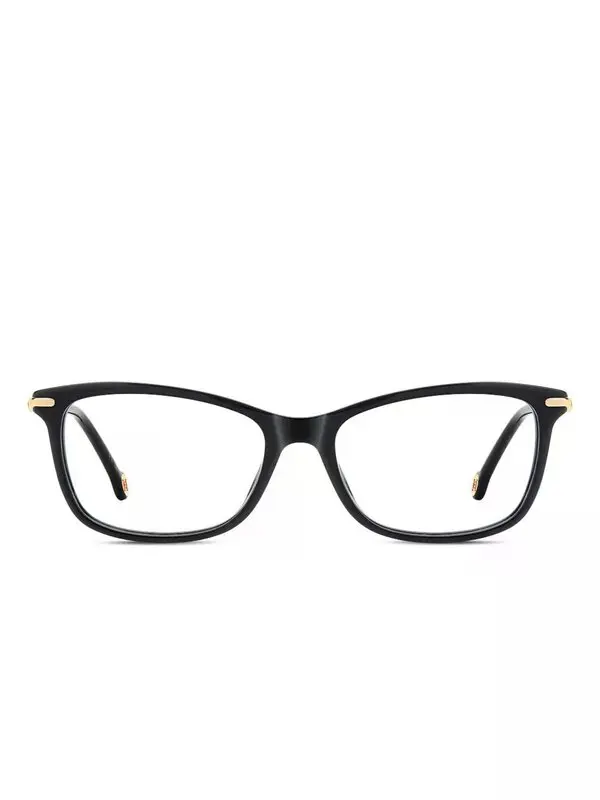 Carolina Herrera Square-frame Logo-detail Glasses - Black