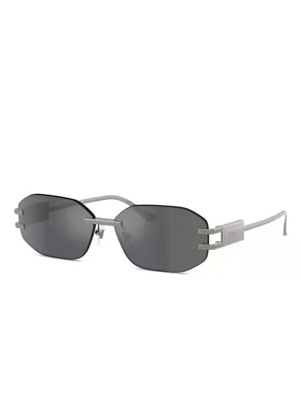 Versace Geometric Frame Sunglasses