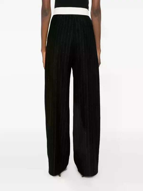 FORTE_FORTE Pinstripe Straight-leg Trousers