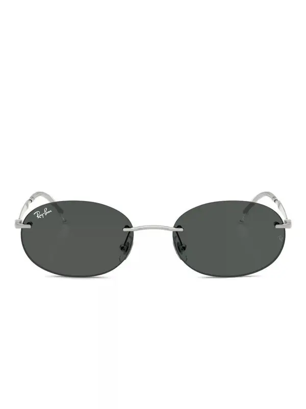 Ray-ban Oval-frame Sunglasses - Silver