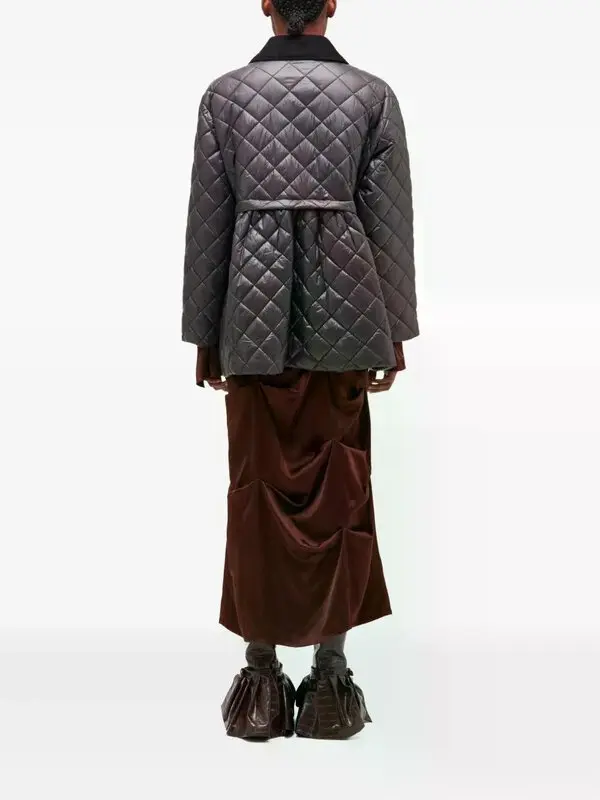 GANNI Quilted Jacket - Brown