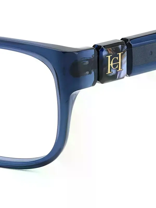 Carolina Herrera Square-frame Glasses With Logo Detail - Blue