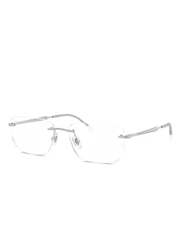 Ray-ban Rimless Glasses With Protective Case - Silver
