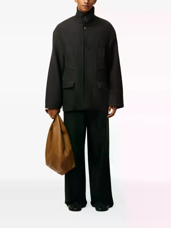 AMI Paris Oversized High-collar Pea Coat