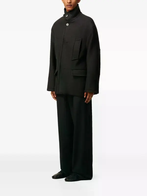 AMI Paris Oversized High-collar Pea Coat