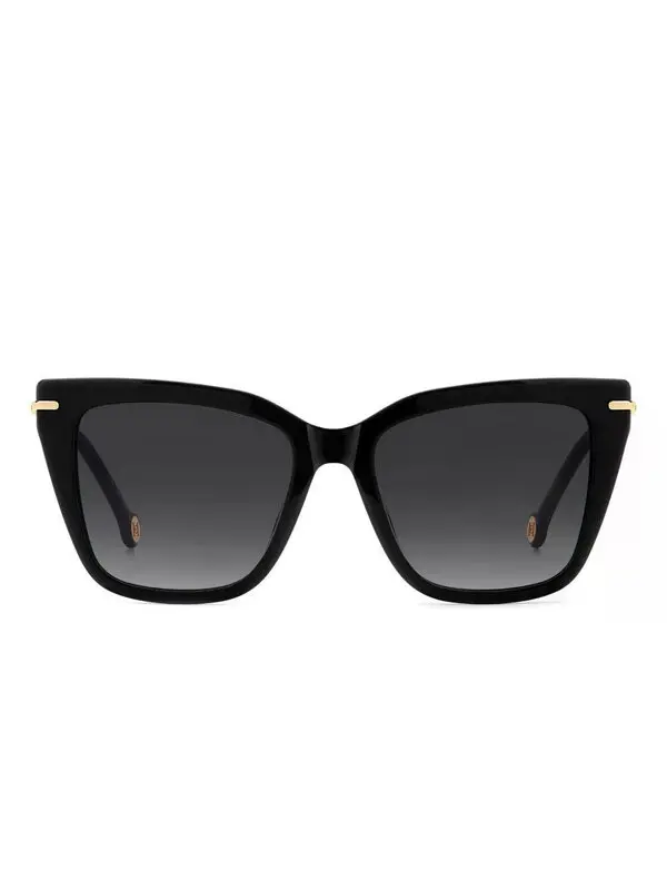 Carolina Herrera Embellished Cat-eye Frame Sunglasses - Black