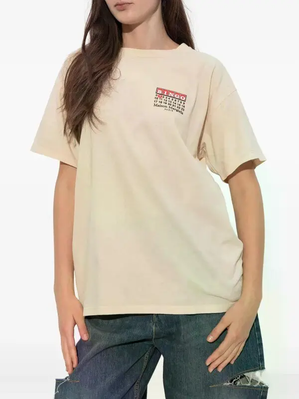 MAISON MARGIELA Logo-print T-shirt - Neutrals