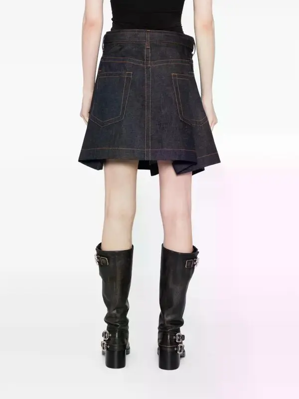Sacai Denim A-line Skirt